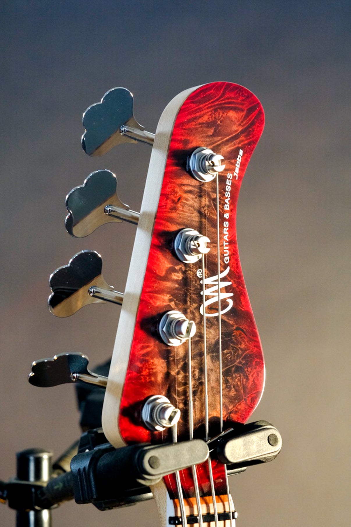 Mayones Jabba Custom Charcoal to Red Burst Bass - Bass Freaks Sprl